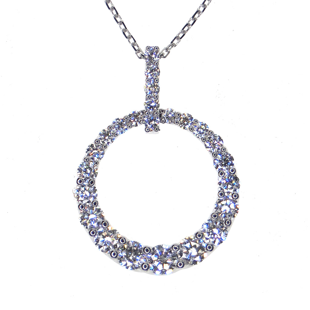 18 Kt White Gold Diamond Pendant – TCA Fine Jewellery